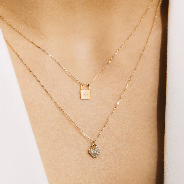 Diamond Padlock Necklace in 14K Yellow Gold – JG Kronenberger Fine Jewelry